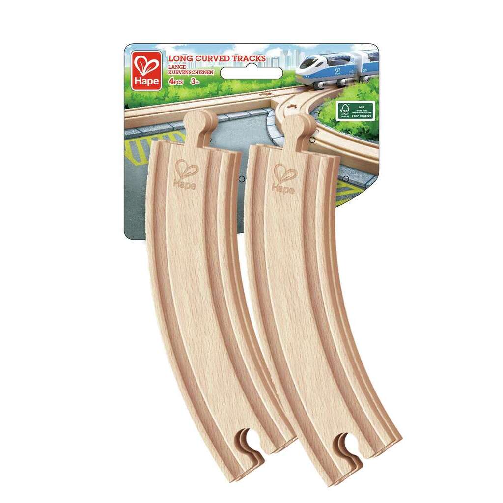 4pcs Long Curved Tracks | E3777